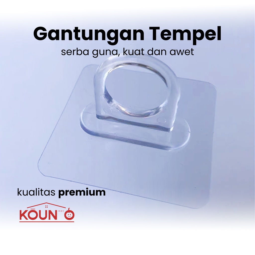 Jual Hook Pengait Tempel Dinding Dengan Bentuk Cincin Transparan Gantungan Tempelan Dinding ...