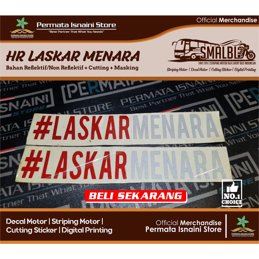 Jual Sticker Reflektif Po Haryanto LASKAR MENARA HR Terbaru Bismania ...
