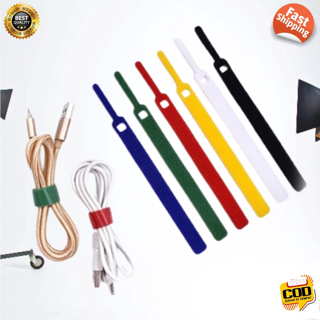 Jual Velcro Strap Pengikat Kabel Penggulung Cable Binder Klip Nylon ...