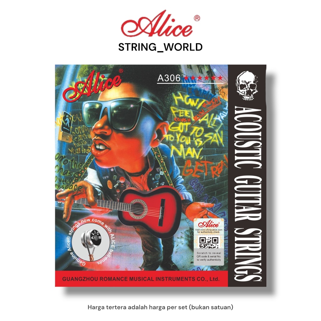Jual Alice A306 - Senar Gitar Akustik Original Alice White Wound ...