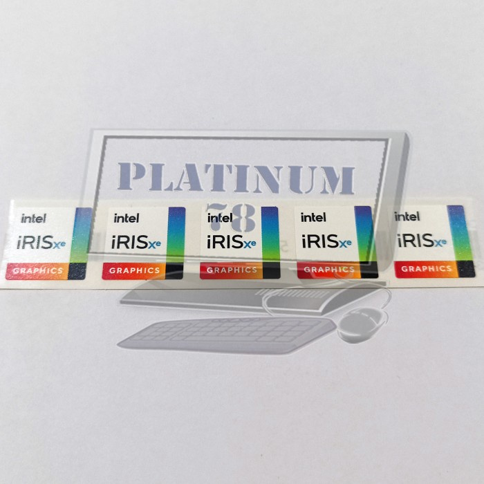 Jual Skin Sticker Stiker Logo Intel Iris Irisxe Graphics Original ...