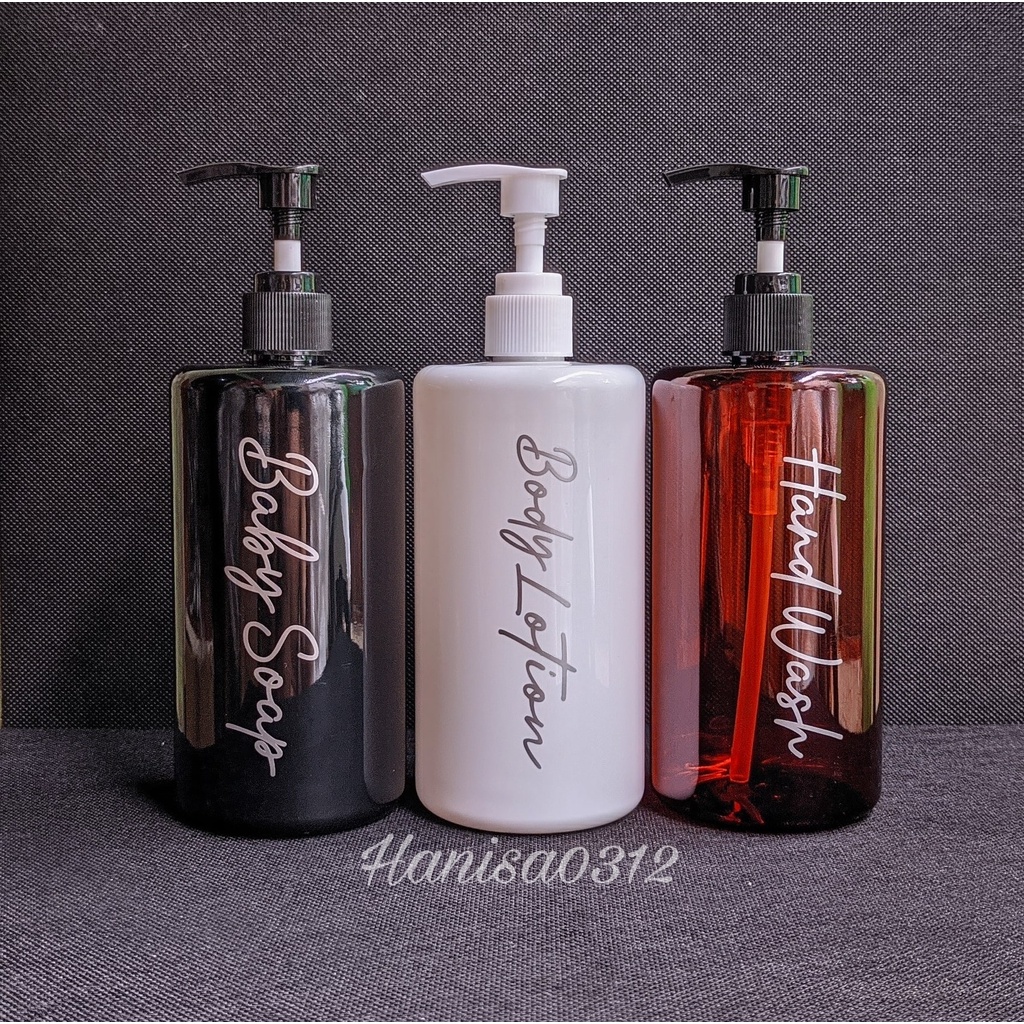Jual Botol Pump 500ml / Botol Refill Aesthetic Sabun Shampoo ...