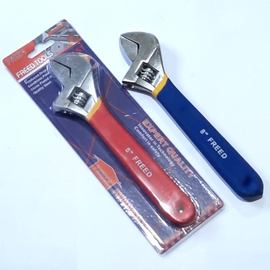 Jual Kunci Inggris BAHAN BAJA FREED TOOLS gagang karet Varian 8" - 10 ...