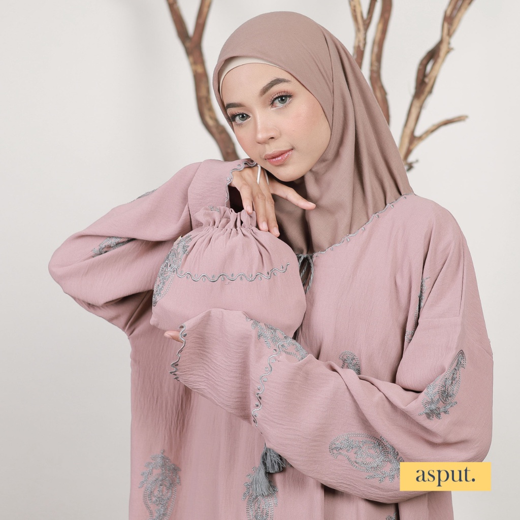 Jual ASPUT - Kasmeer Mukena Abaya Embroidery by Aprilia | Shopee Indonesia