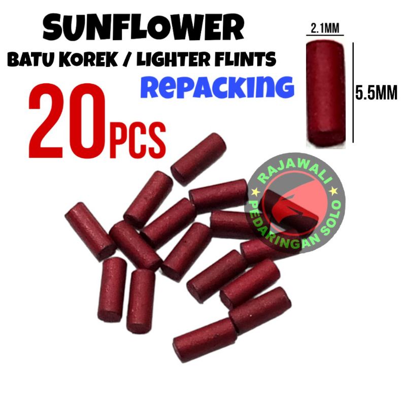 Jual 20pcs BATU KOREK GAS LIGHTER FLINTS SUNFLOWER BATU API | Shopee ...