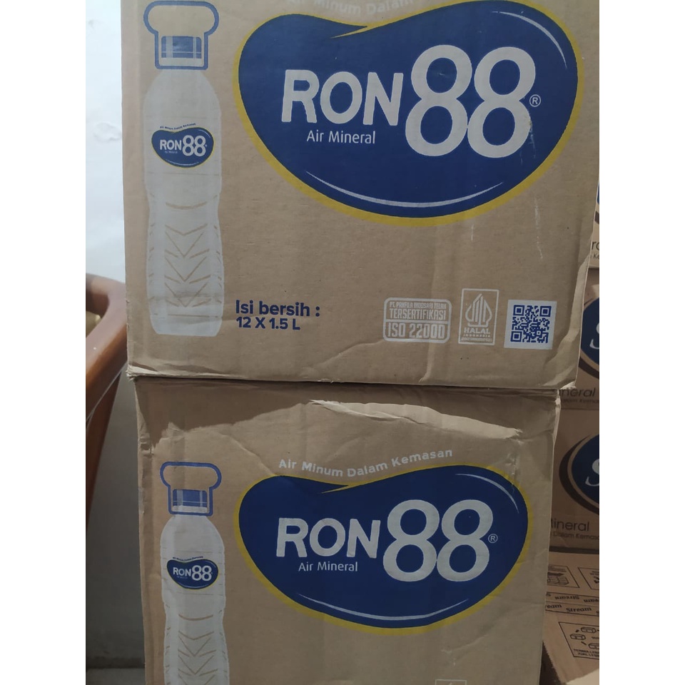 Jual Air Mineral Ron 88 Botol 1500ml isi 12 botol per Dus | Shopee ...