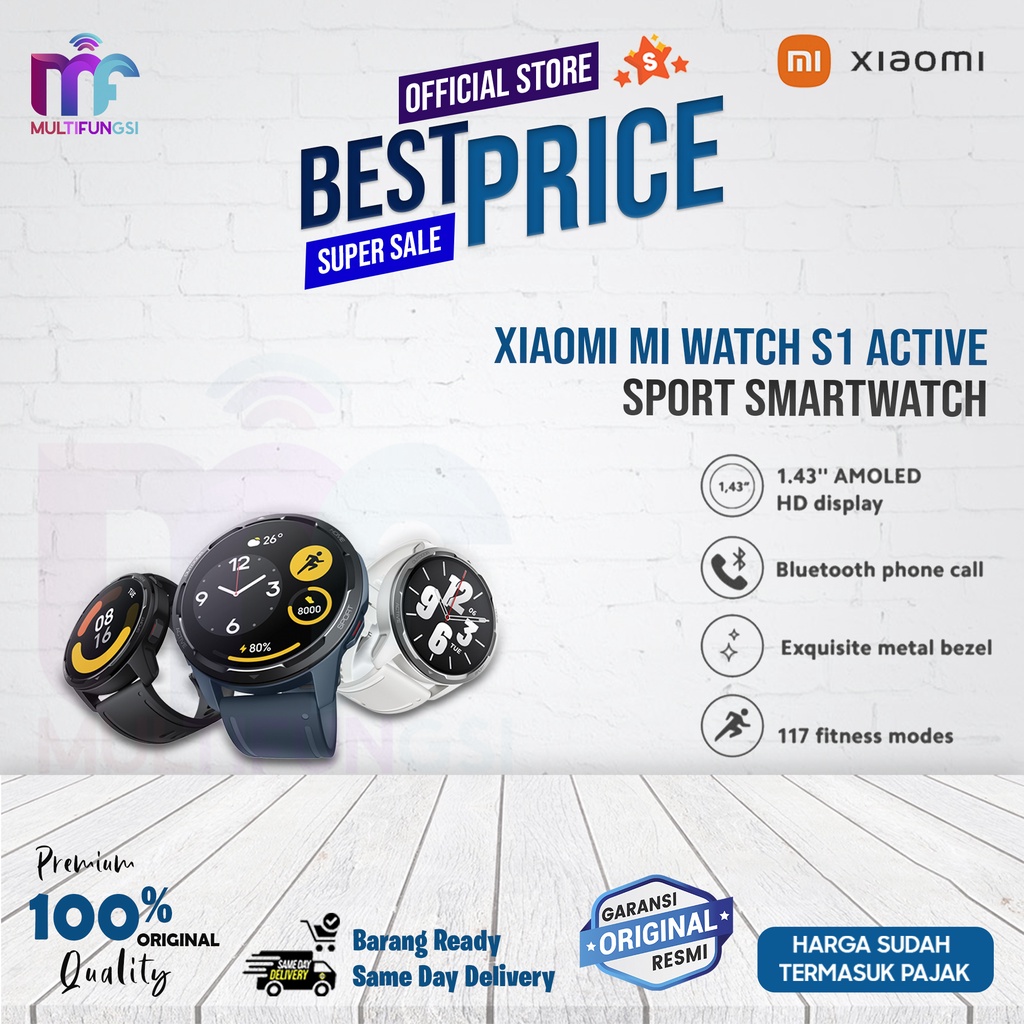 Jual Xiaomi Mi Watch S1 Active Smart AMOLED Garansi Resmi | Shopee ...