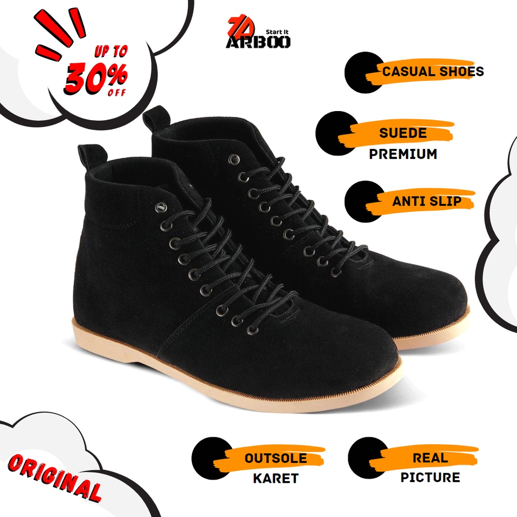 Jual Sepatu Boot Pria Brodo Suede Arboo Original Real Picture | Shopee ...