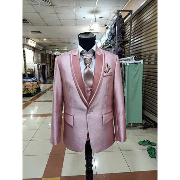 Jual JAS WEDDING PRIA MODERN BABY PINK/JAS PENGANTIN PRIA ROSEGOLD/JAS ...