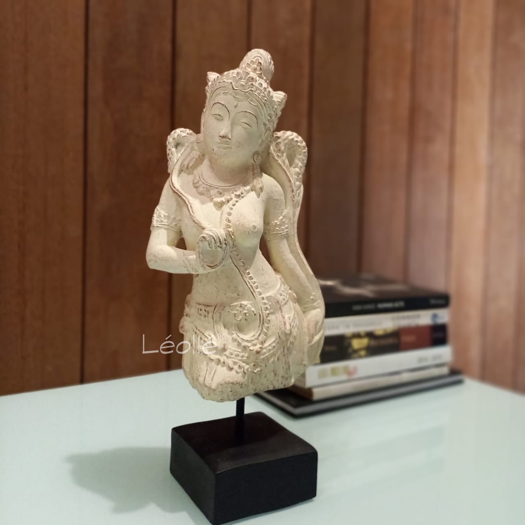 Jual Leolle Interior Ruang Tamu Patung Bali Torso Dewi Sri WHITE WASH ...