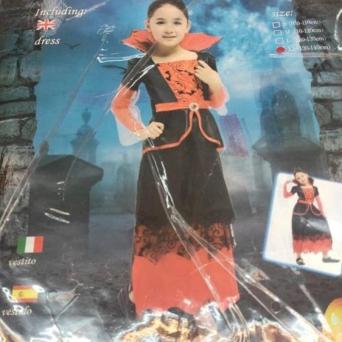 Jual kostum vampire merah n topi hallowen anak | Shopee Indonesia