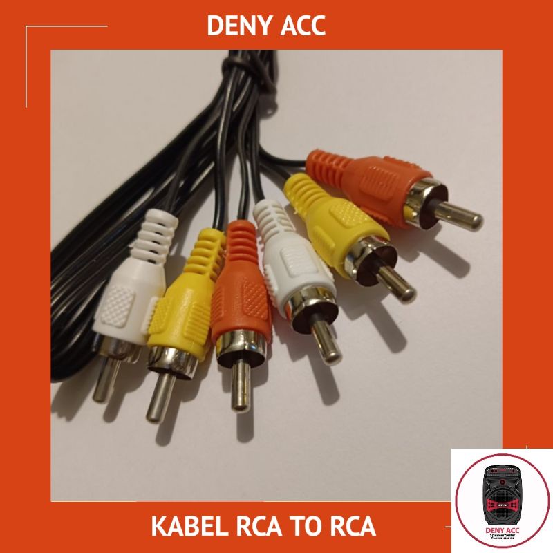Jual KABEL RCA TO RCA MERK GMC PANJANG +-1 METER | Shopee Indonesia