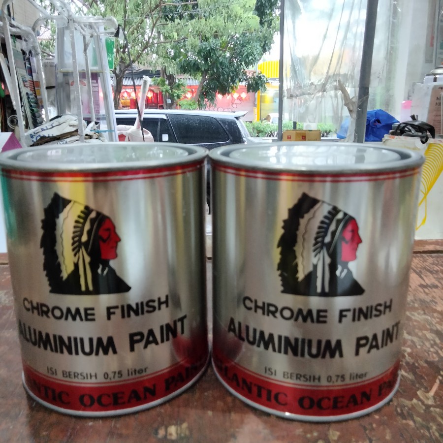 Jual cat bronze aluminium kaleng besar isi 0,75 ltr merk atlantic ocean ...