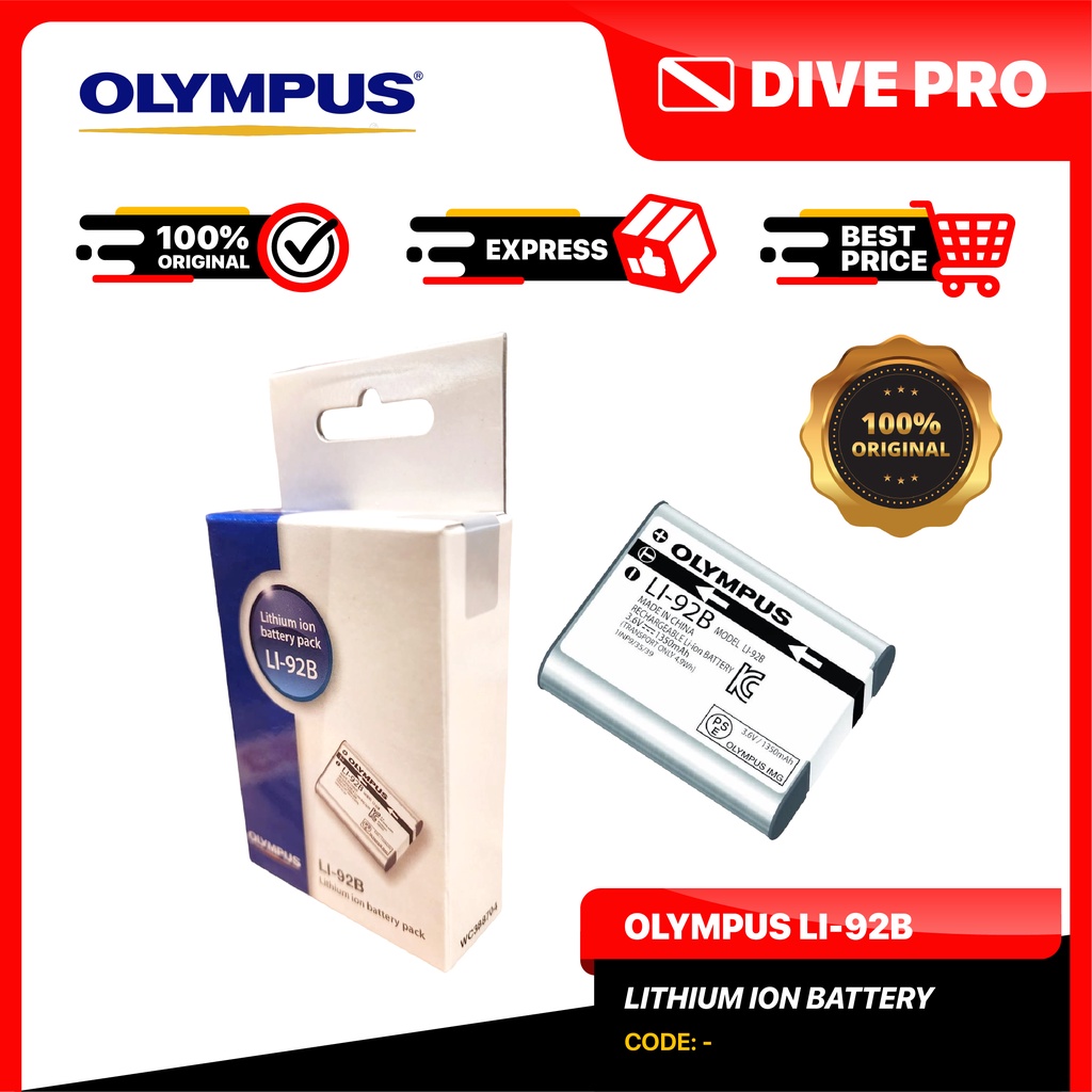 Jual Battery Original Olympus LI-92B | Shopee Indonesia