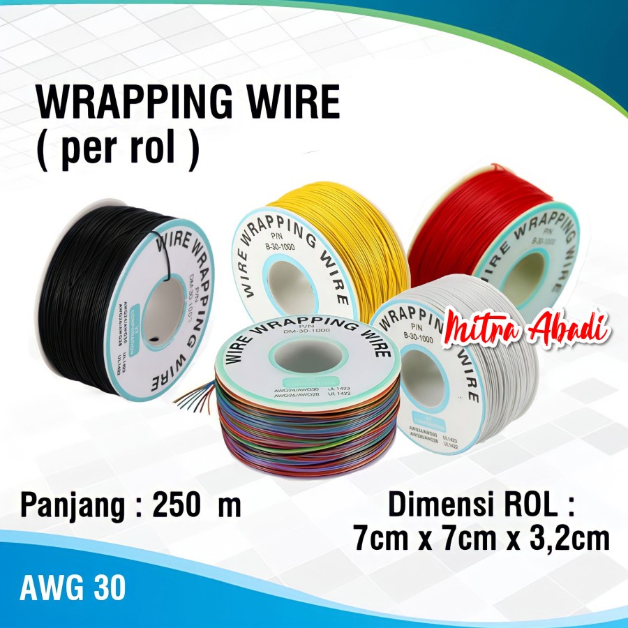 Jual WRAPPING WIRE AWG 30 PANJANG 250 METER PER ROL | Shopee Indonesia