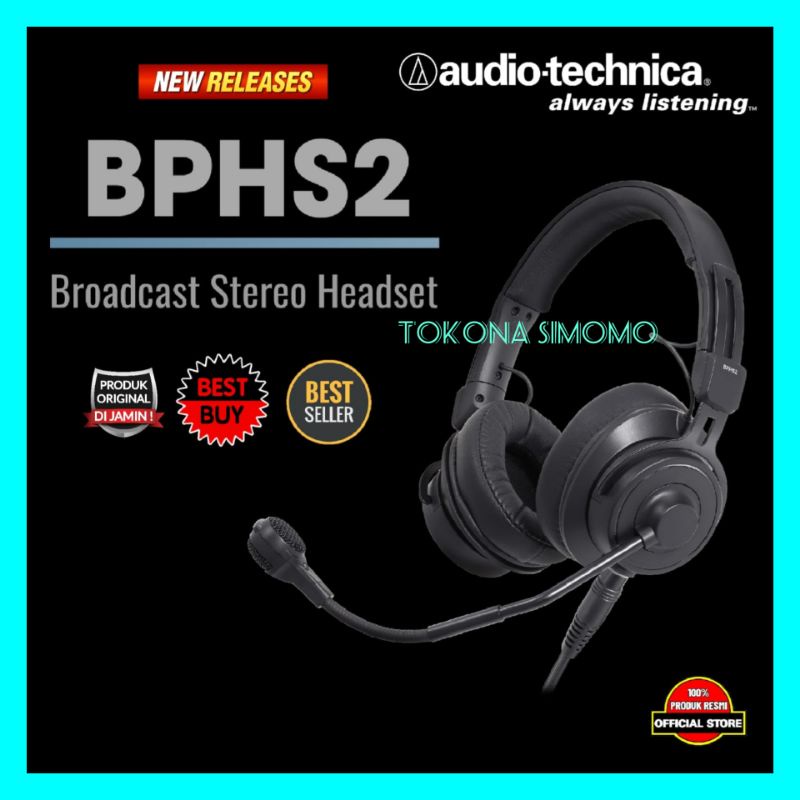 Jual Audio Technica BPHS2 Professional Broadcast Stereo Headset Original | Shopee Indonesia