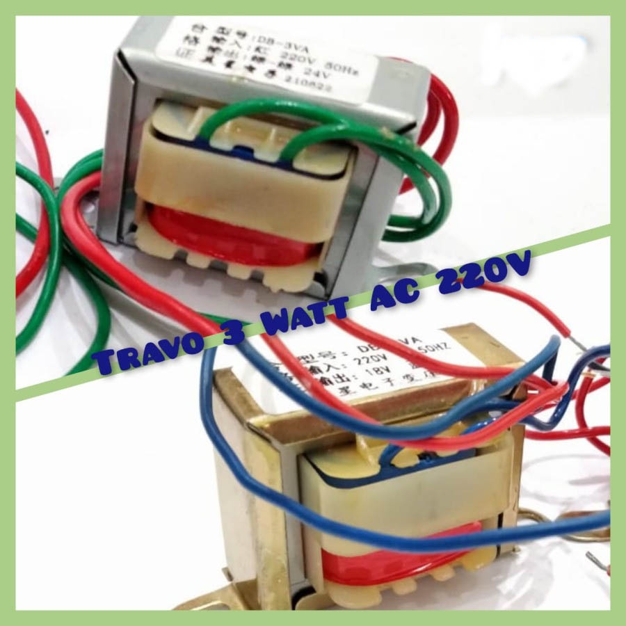 Jual Transformer Travo 3W AC 220V to AC 18V dan 24V (1819B) | Shopee ...