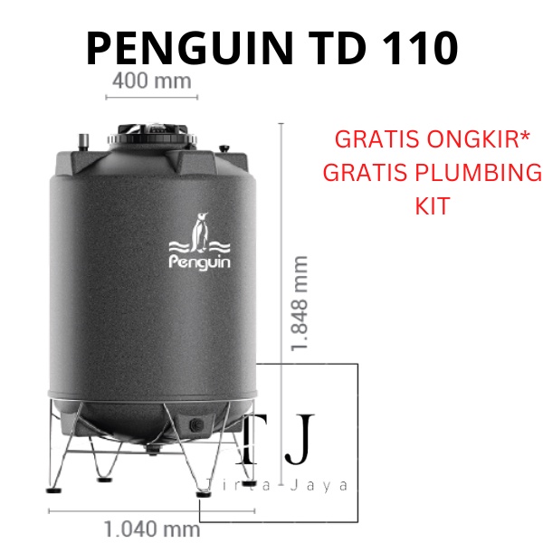 Jual PENGUIN TANDON AIR TD 110 1050 Liter Tandon Kuras Toren Air Tangki ...