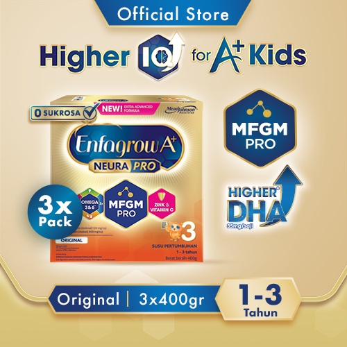 Jual Enfagrow A+ 3 Susu Formula Anak 1 - 3 Tahun Original Plain 400 gr ...