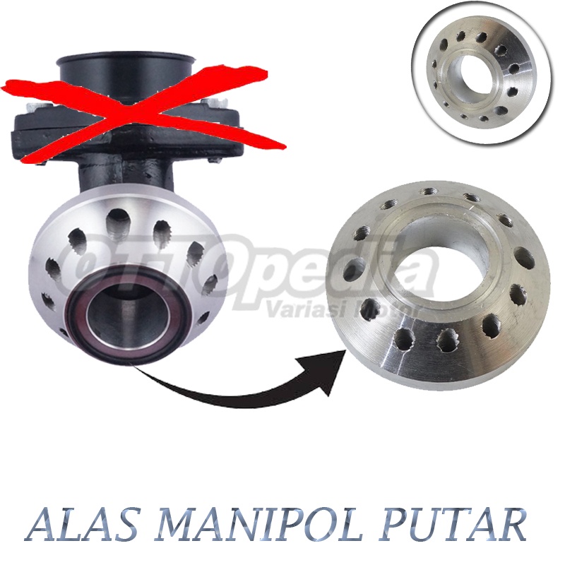 Jual Intek Manipol Intake Manifold Techno Putar Leher Angsa Karbu PE28 PWK28 PE PWK 26 / 28 ...