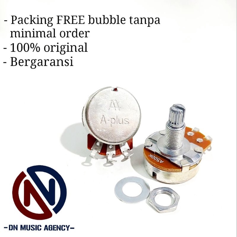 Jual potensio gitar & bass A plus A500K B500K A250K B250K jumbo potensio original A plus 500K ...