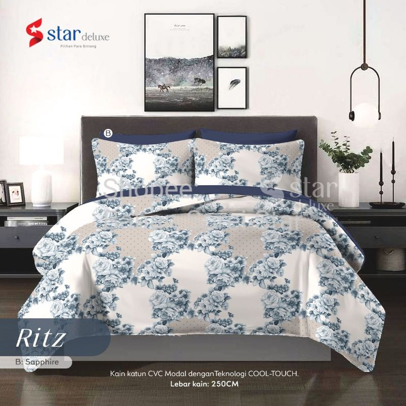 Jual Bahan Kain Sprei Star - Ritz | Shopee Indonesia