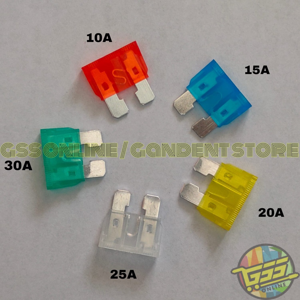 Jual Fuse sekring tancap DX besar original fuse blade 10A 15A 20A 25A ...