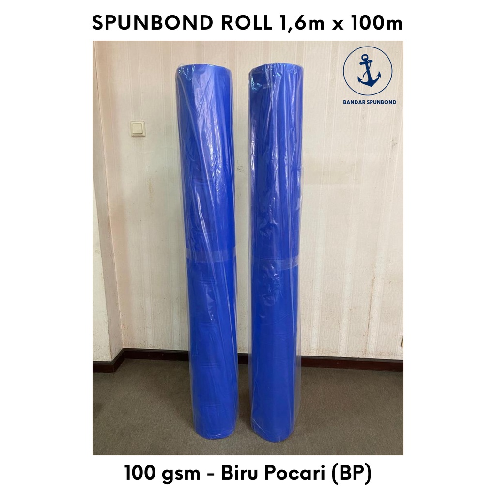 Jual Bahan Spunbond Non-Woven Kain Furing warna Biru Pocari (BP) 100 ...