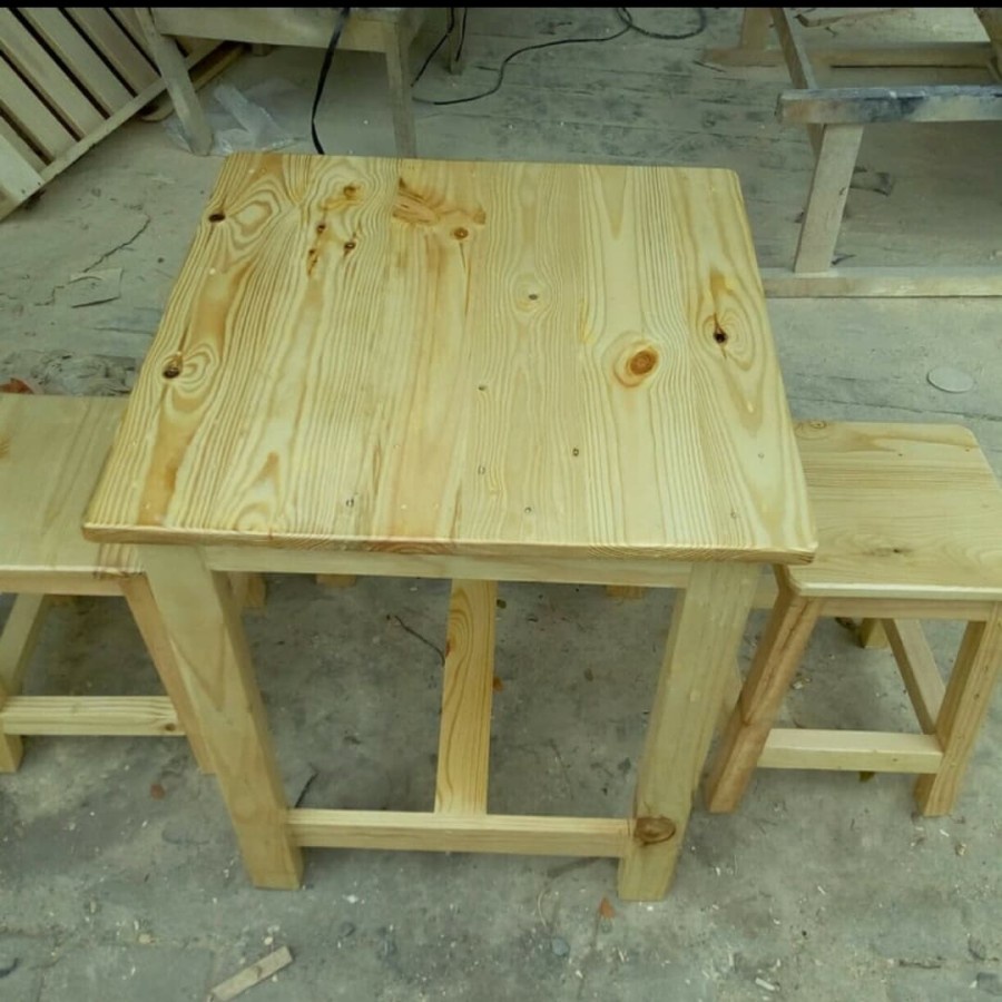 Jual MEJA MAKAN / MEJA BAKSO SET KHUSUS DUA ORANG (1 MEJA 2 KURSI ...