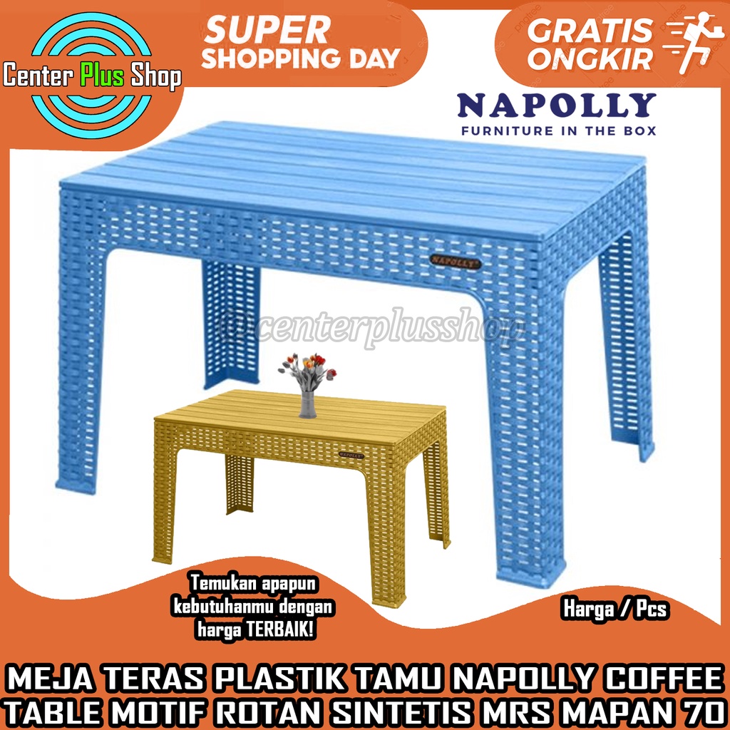 Jual Meja Teras Plastik Napolly Mrs 7045 Mapan Panjang 70 Pelastik ...