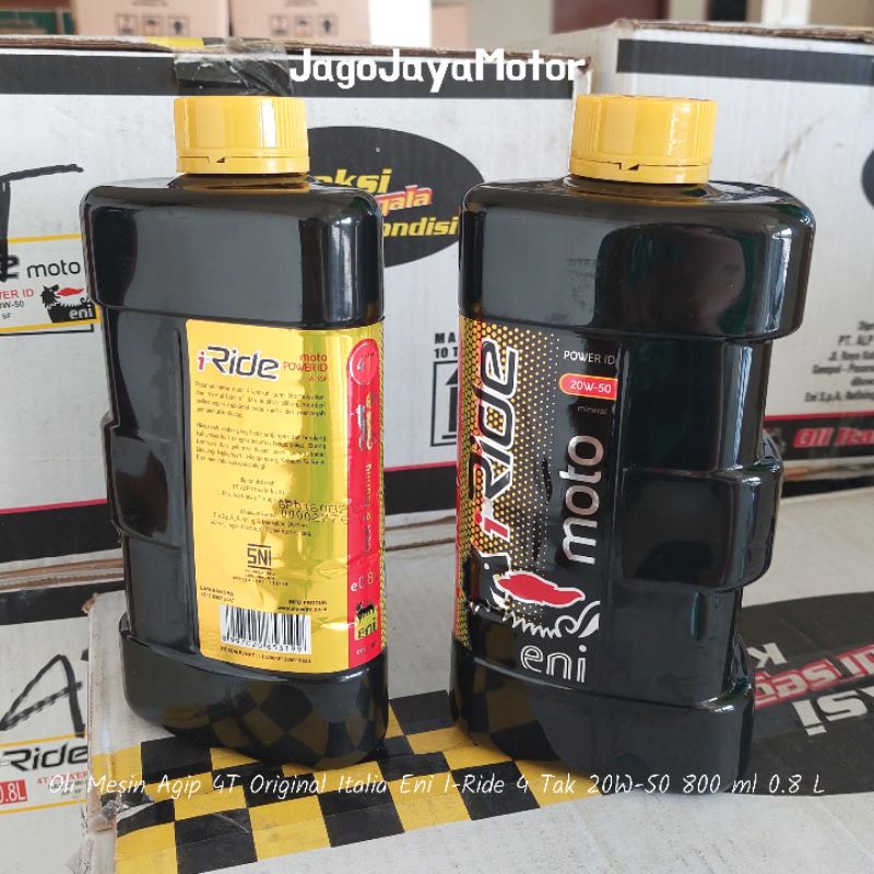 Jual Oli Mesin Agip 4T Original Italia Eni I-Ride 4 Tak 20W-50 800 ml 0 ...