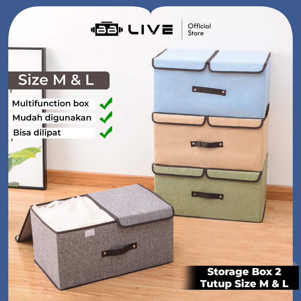 Jual BB Live Storage Box Organizer 2 Tutup Size M Dan L / Kotak ...