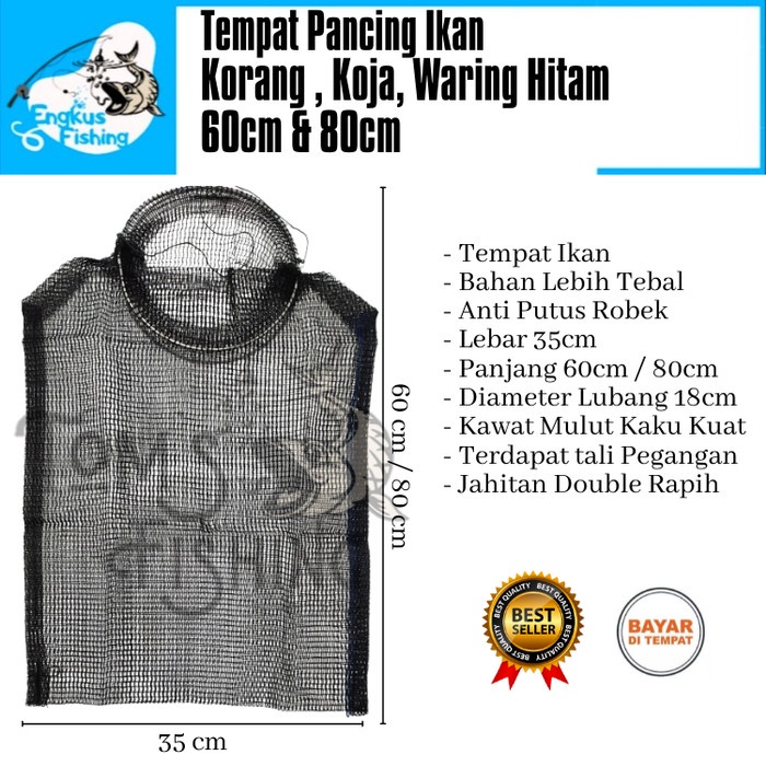 Jual Produk Terbaru Korang Koja Waring Pancing Tempat Ikan 60Cm - 120Cm ...