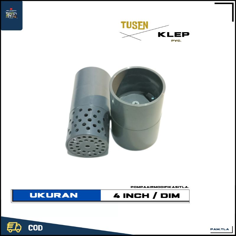 Jual TUSEN KLEP PVC 4 INCH UNTUK POMPA AIR DAN KLEP GOT ANTI BANJIR 4 ...