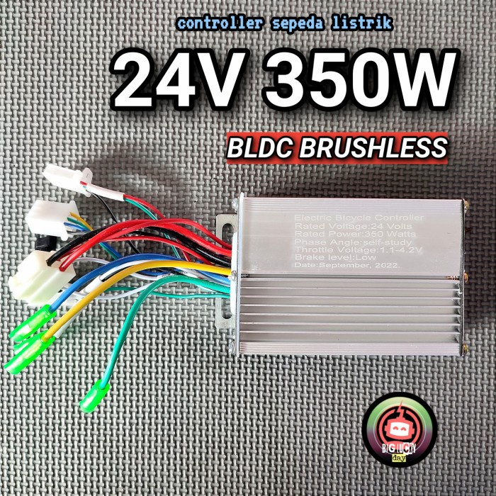 Jual controller 24v 350w bldc brushless sepeda listrik universal ...