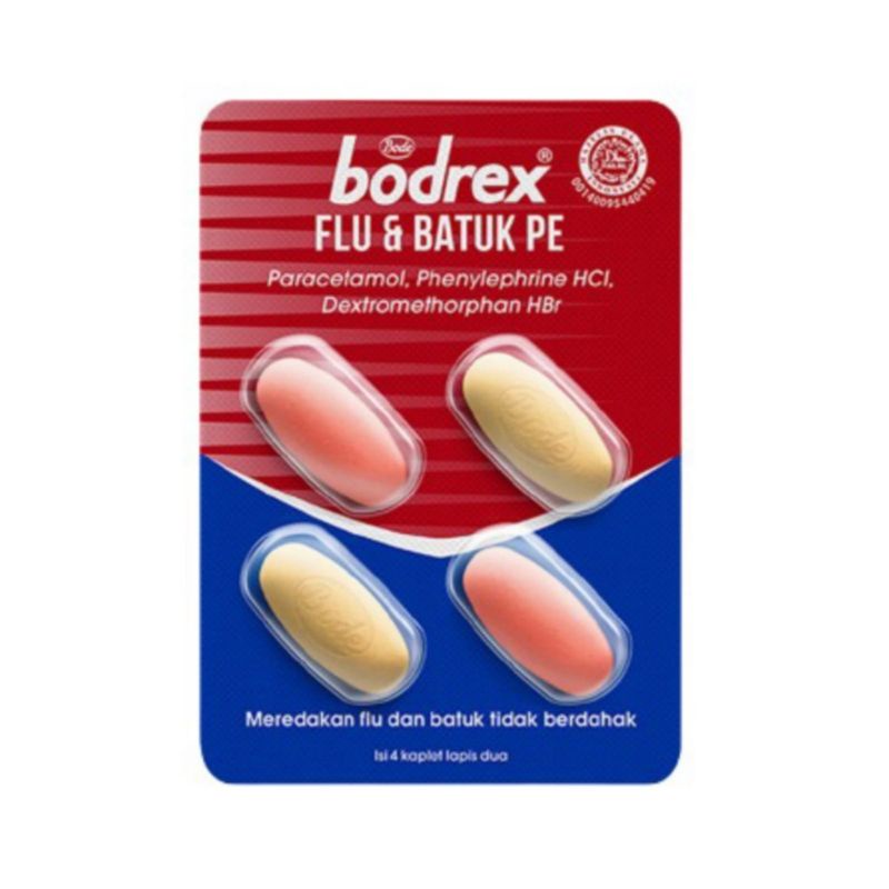 Jual Bodrex 1 BLISTER @ 4 Kaplet - Flu Batuk Sakit Kepala Demam ...
