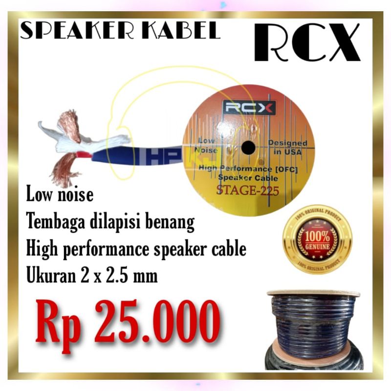 Jual KABEL SPEAKER RCX 2 X 2.5 KABEL SPEAKER RCX STAGE 225 low noise ...