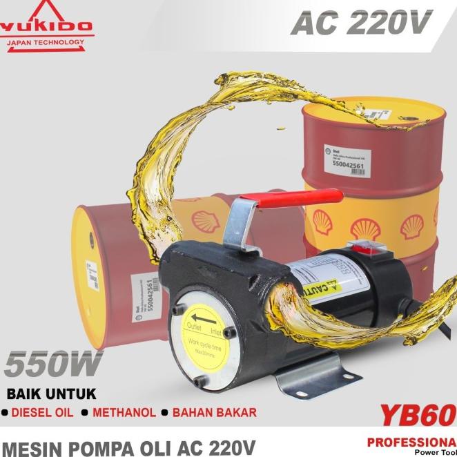Jual Yukido Electric Oil Pump Pompa Ac Yb60 220V Bbm Oli Solar Minyak | Shopee Indonesia