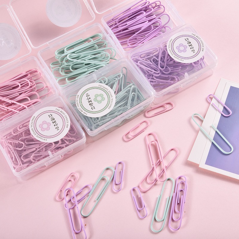Jual [HARU] Macaron Series Paper Clip Box | Penjepit Kertas Pastel ...
