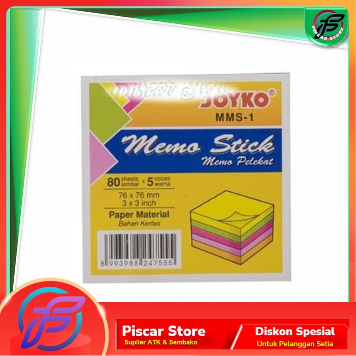 Jual Joyko Sticky Note warna warni MMS 1 3X3 Inch | Shopee Indonesia