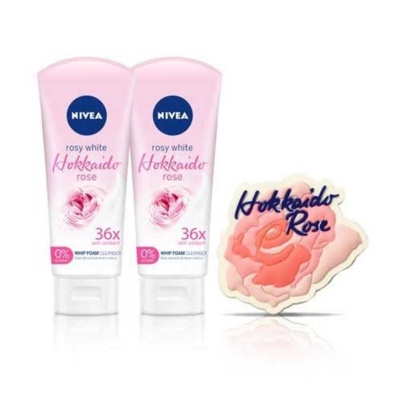 Jual Nivea Hokkaido Rose Whip Facial Foam 100ml | Shopee Indonesia