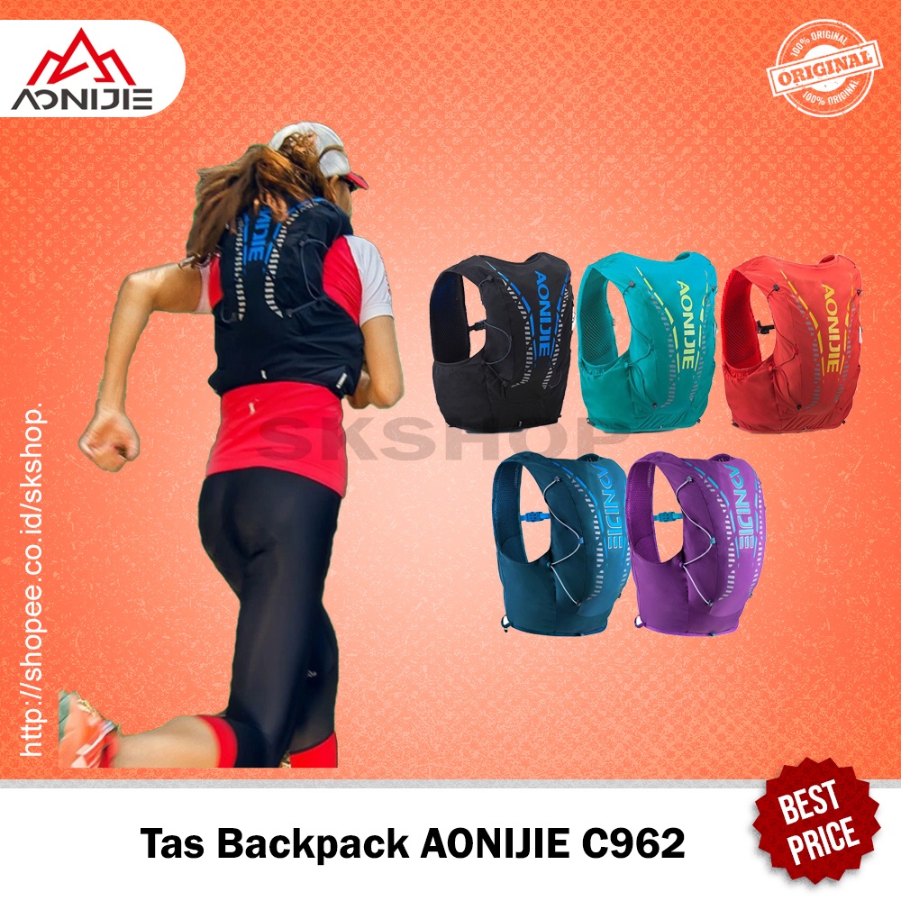 Jual Tas Olahraga Aonijie C962 Tas Rompi Punggung Backpack Vest 12L Sports Running Hiking ...