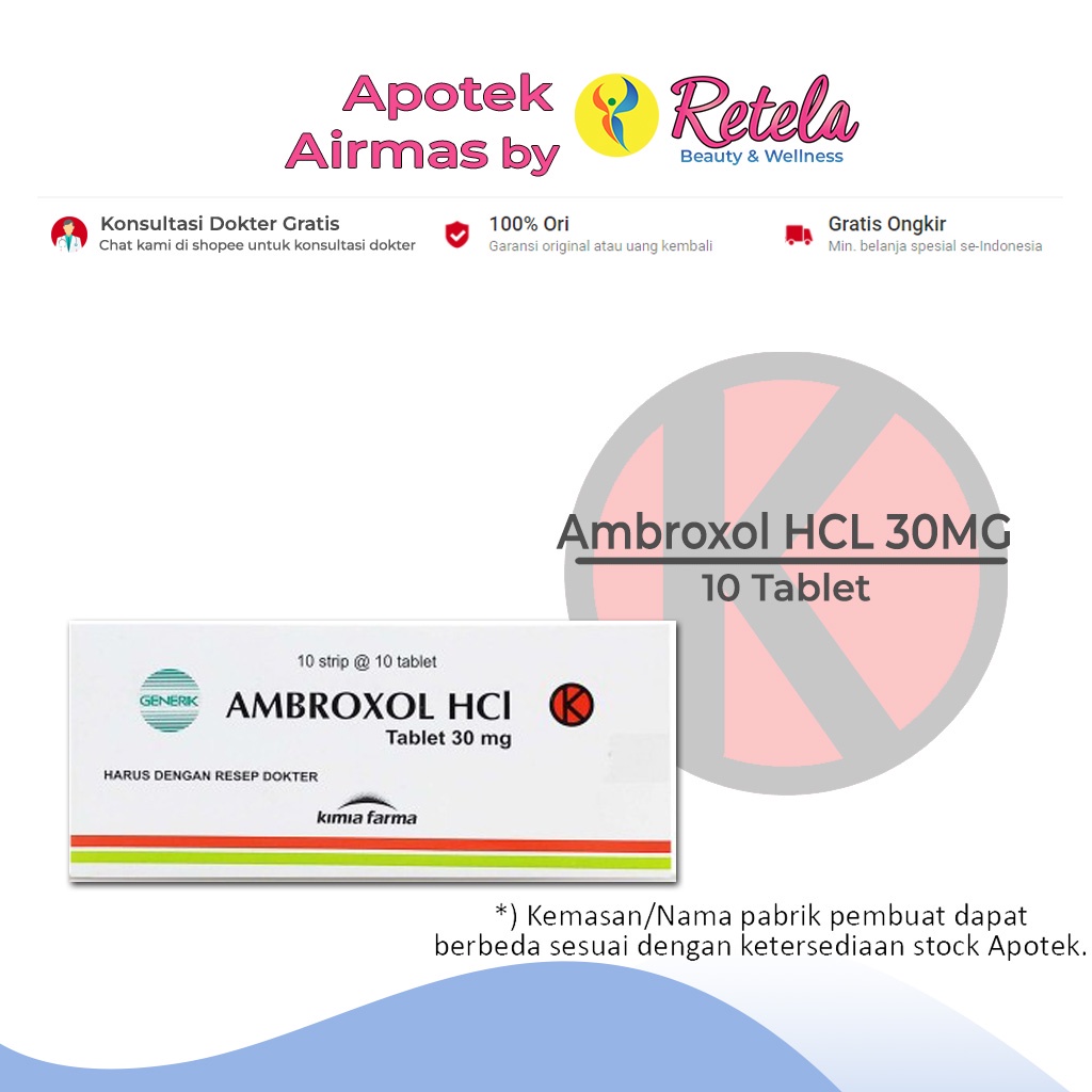 Jual AMBROXOL 30MG 1 STRIP 10 TABLET | Shopee Indonesia