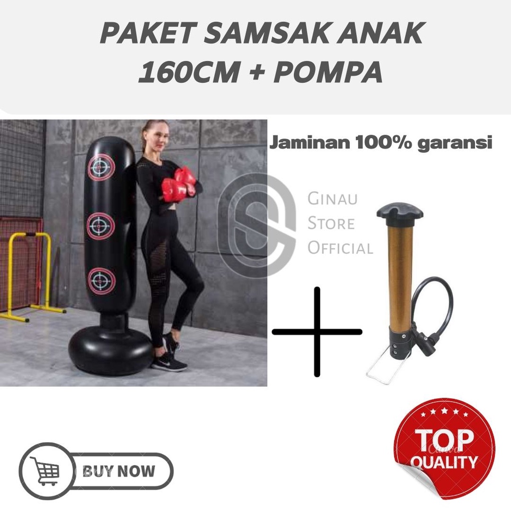 Jual Samsak Tinju Stand Boxing Anak Pompa Inflatable Kids Training ...