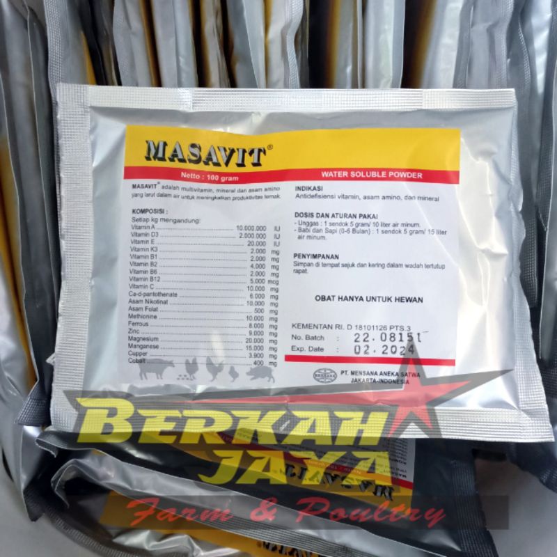Jual MASAVIT Multivitamin mineral asam amino Hewan Ternak | Shopee ...