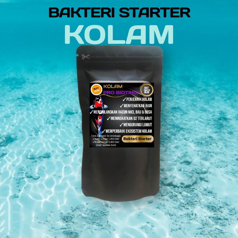 Jual BAKTERI STARTER KOI 20 gr Probiotik ikan Kolam Aquarium Promo ...