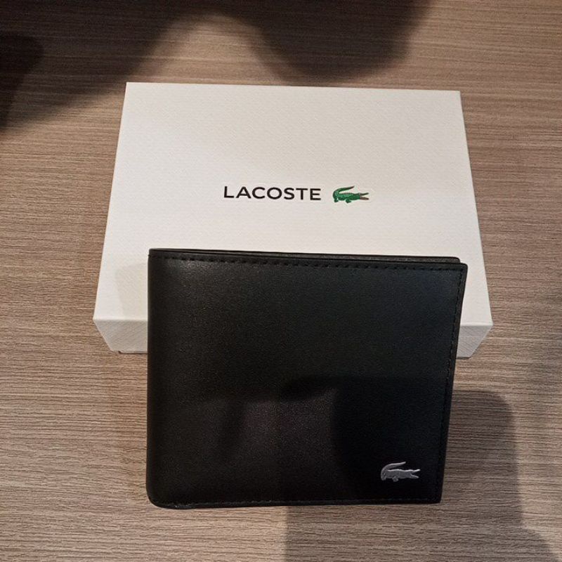 Jual DOMPET LACOSTE ORI - KULIT SAPI ASLI - BLACK | Shopee Indonesia