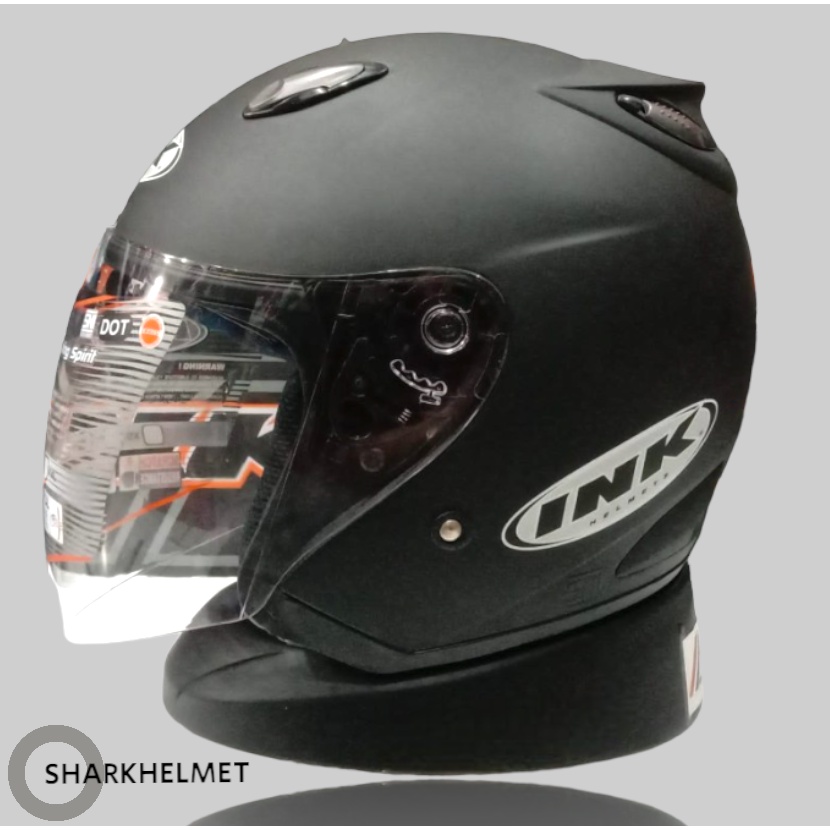 Jual Helm Half Face INK CENTRO kw HITAM DOF Kaca CLEAR Untuk Pria Dan ...