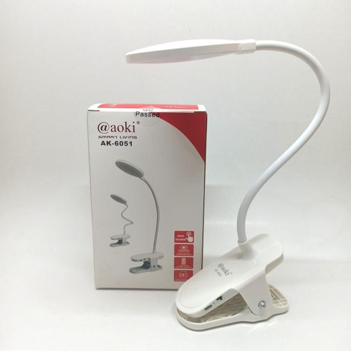 Jual Lampu Meja Belajar Lampu Baca LED Aoki 6051 Jepit Fleksibel ...