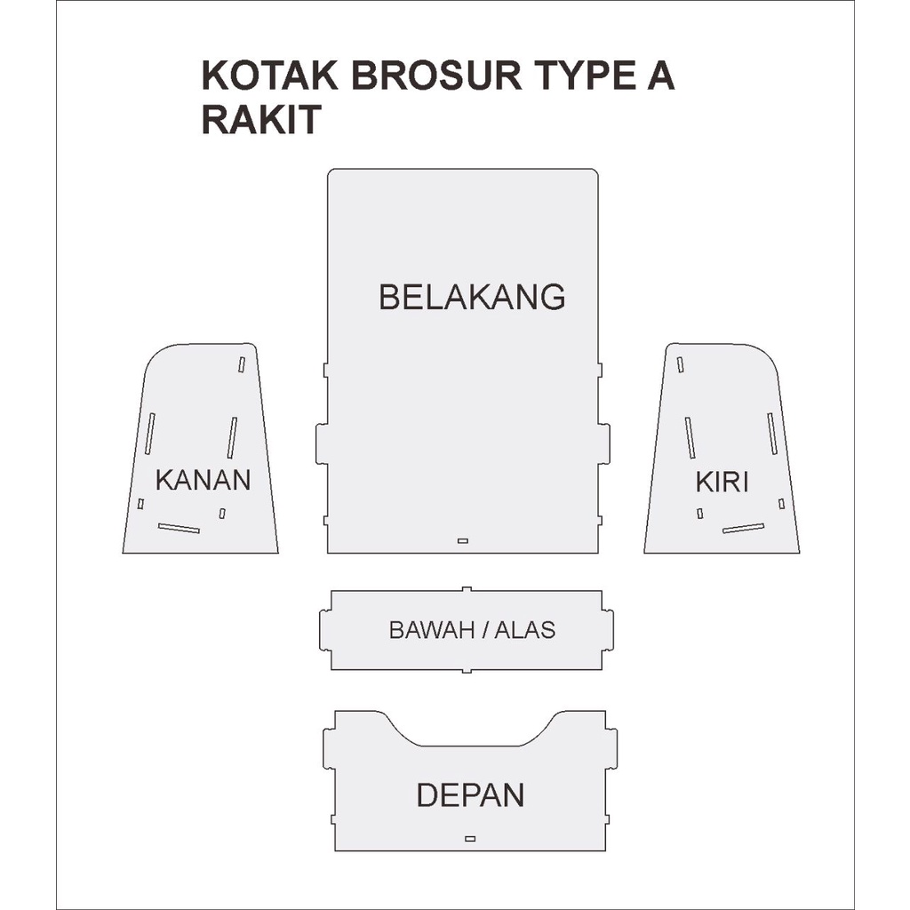 Jual RAK / TEMPAT BROSUR BROCHURE ACRYLIC / AKRILIK BROSUR BOX A5 ...